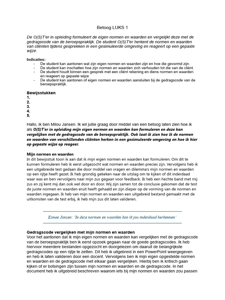 Betoog LUKS 1 | PDF