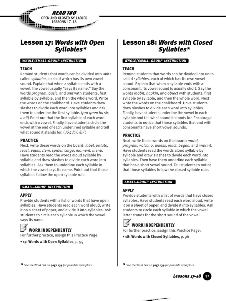 Dividing Syllables | PDF | Syllable | Vowel