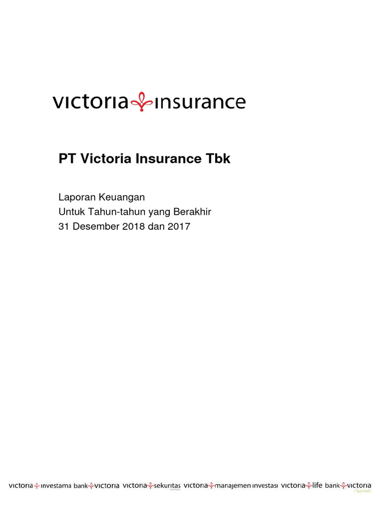 Full Report PT Victoria Insurance TBK 31 Des 2018 | PDF