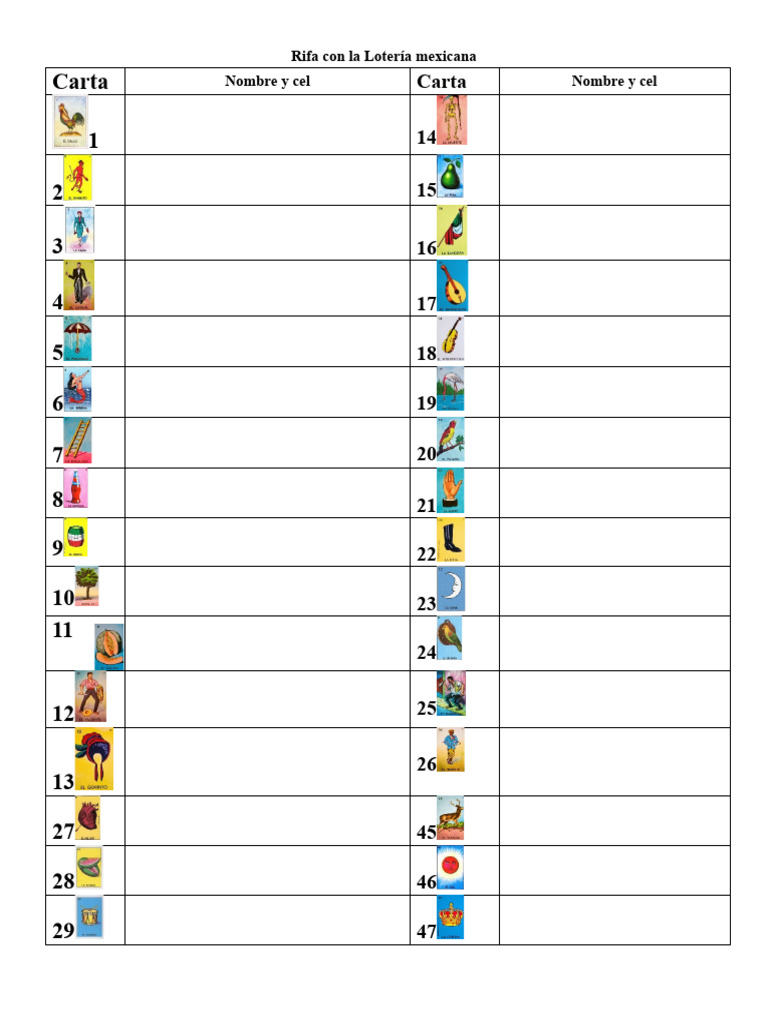 Registro Rifa Loteria Mexicana | PDF