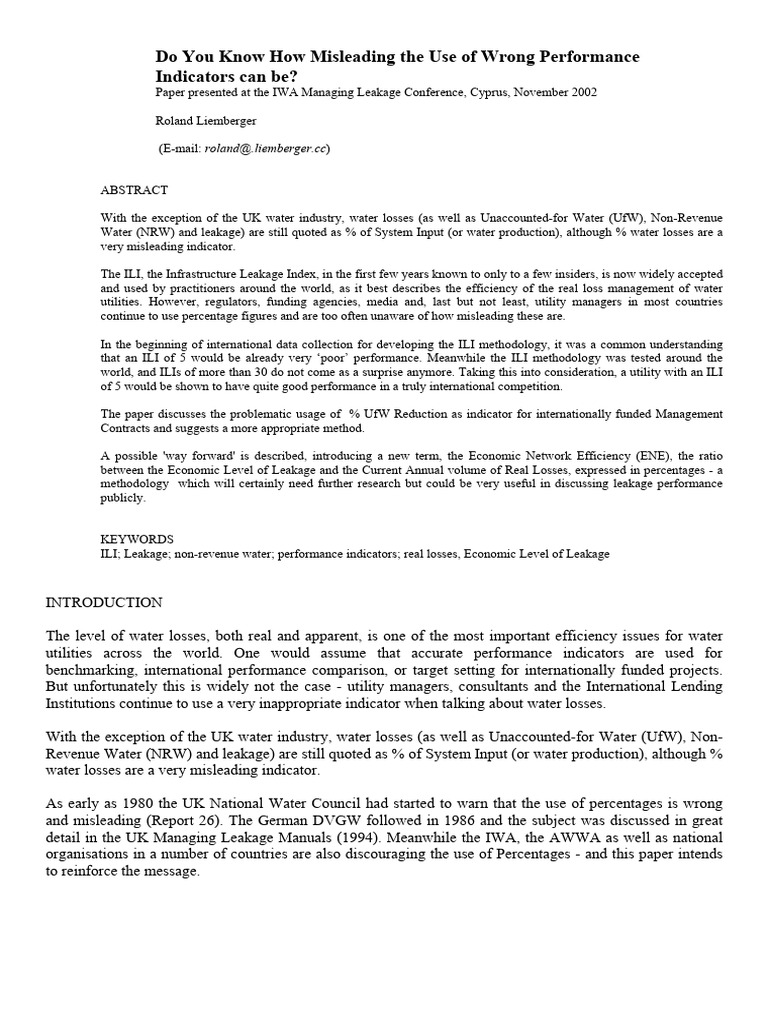 Do You Know How Misleading The Use of Wrong Performance Indicators Can ...