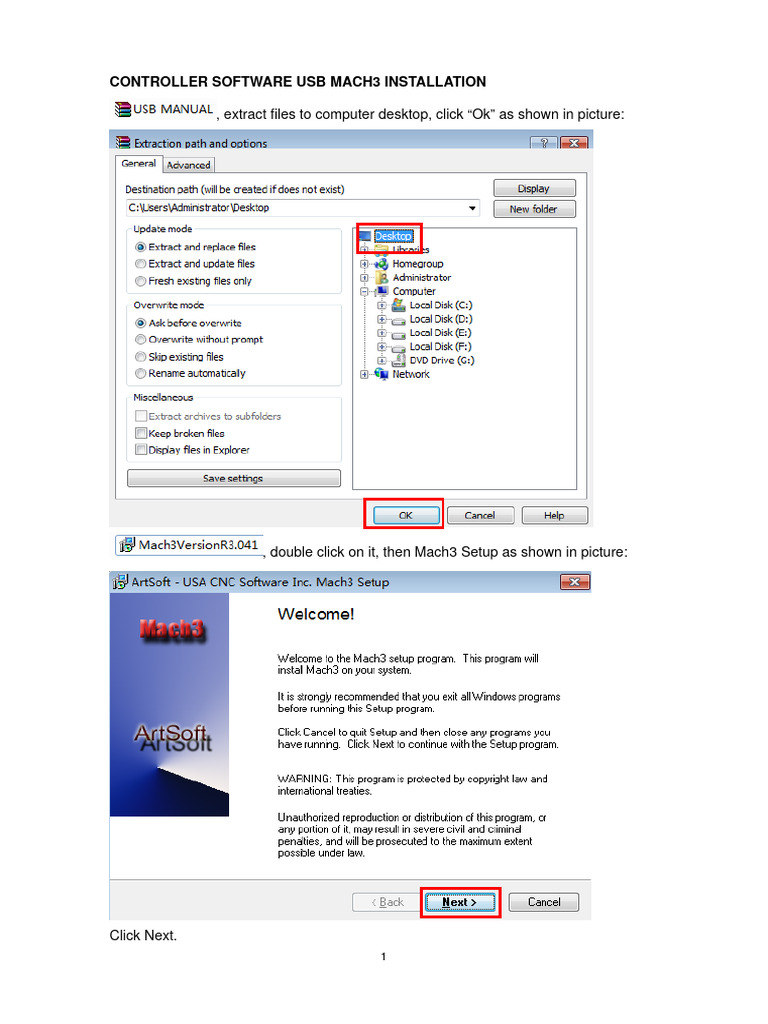 Mach3 USB Controller Setup Guide | PDF