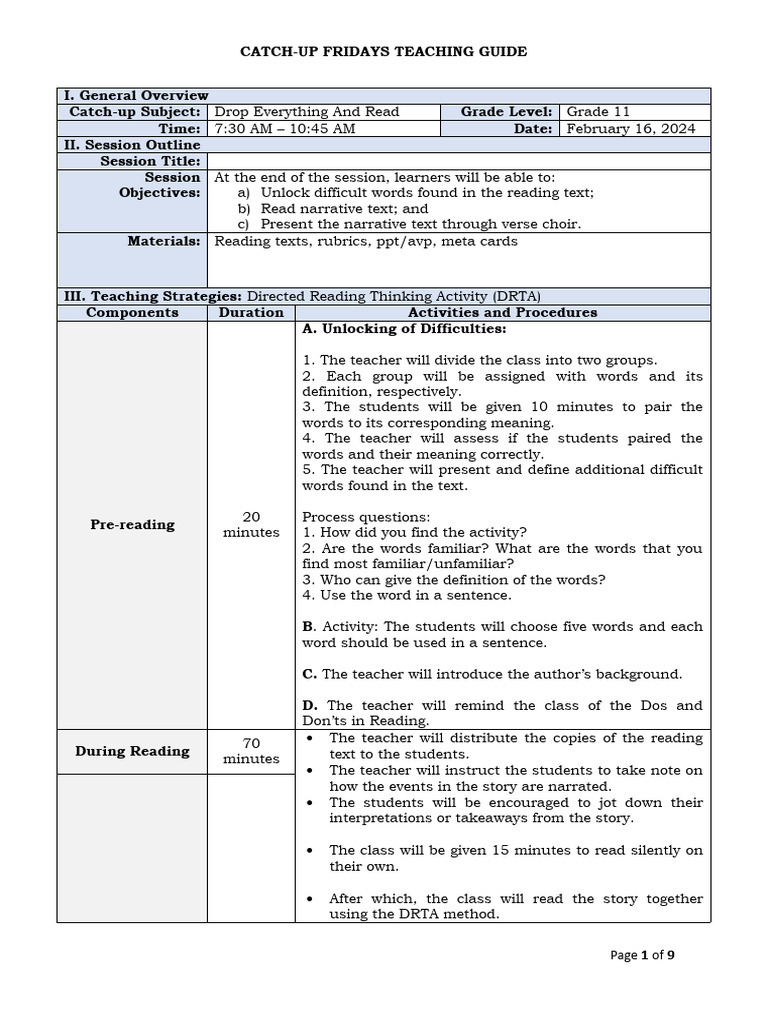 NRP TeachingGuide | PDF | Reading Comprehension | Education Theory