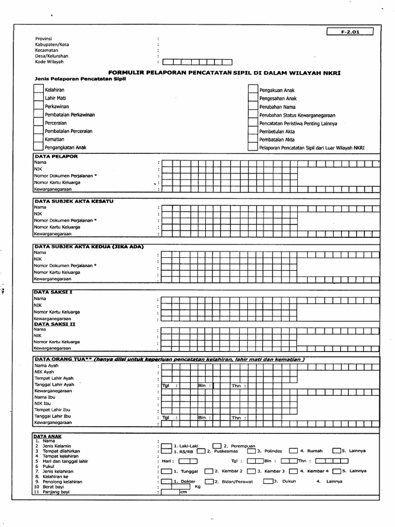 Formulir F-2.01 | PDF