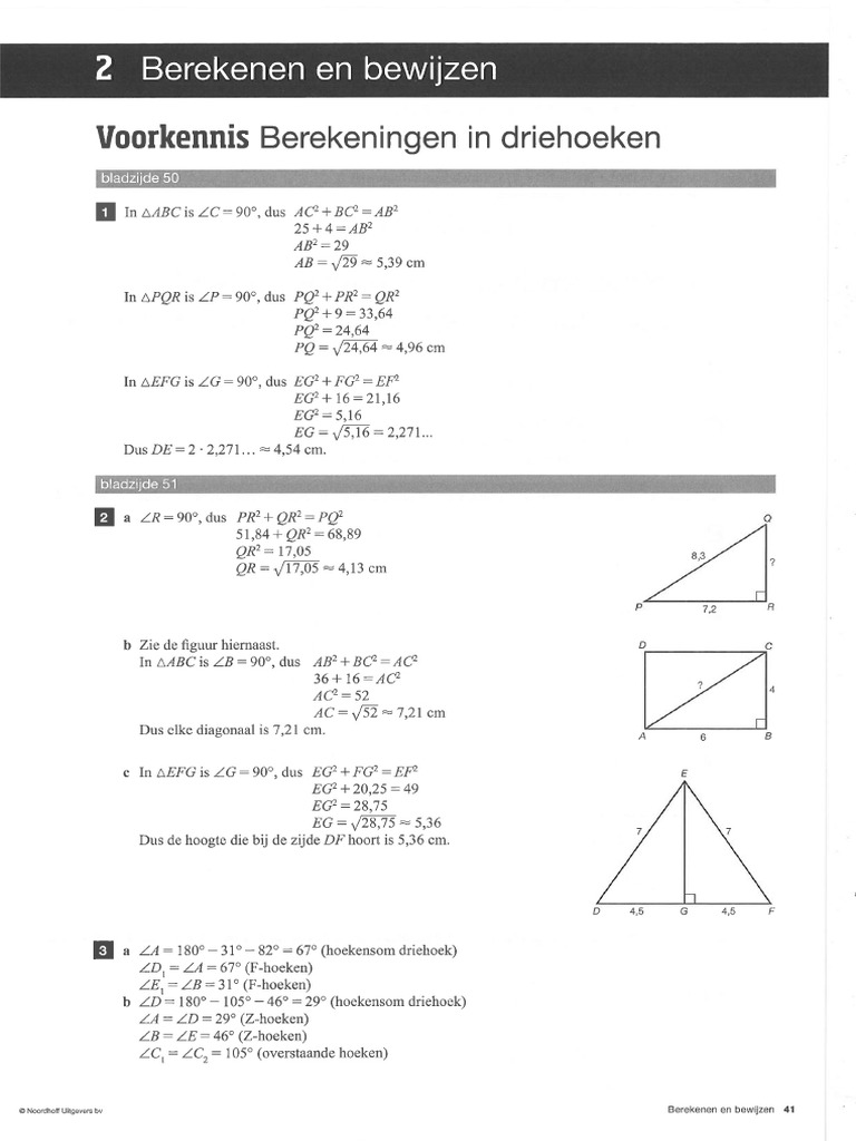 VWO Getal en Ruimte Uitwerkingen H2 (10e Editie) | PDF