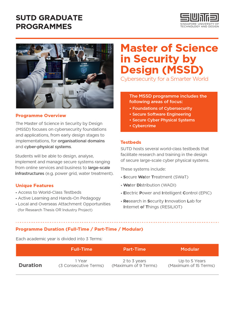 MSSDProgrammeSheet FINAL | PDF | Computer Security | Security