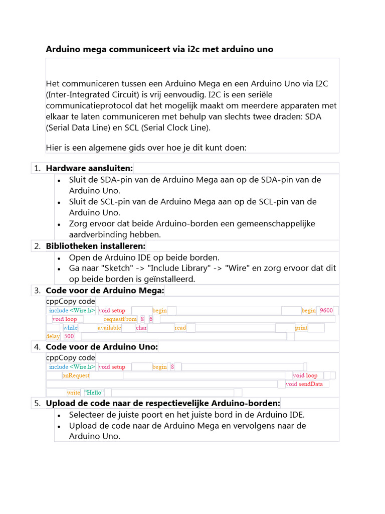 Arduino Mega Communiceert Via I2c Met Arduino Uno | PDF