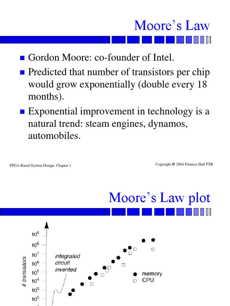 Moores Law Fpga Based System Design Chapter 1 2004 Prentice Hall Ptr Pdf Field