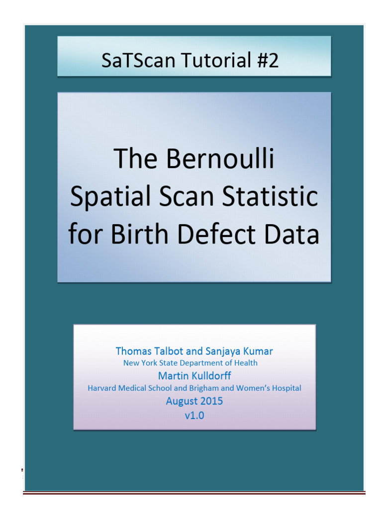 SaTScan Tutorial NYS Birth Defect | PDF | Computer File | Spatial Analysis