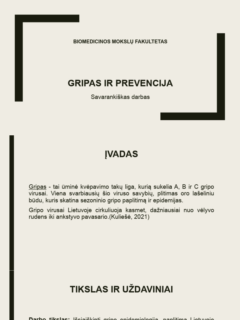Gripas Ir Prevencija | PDF