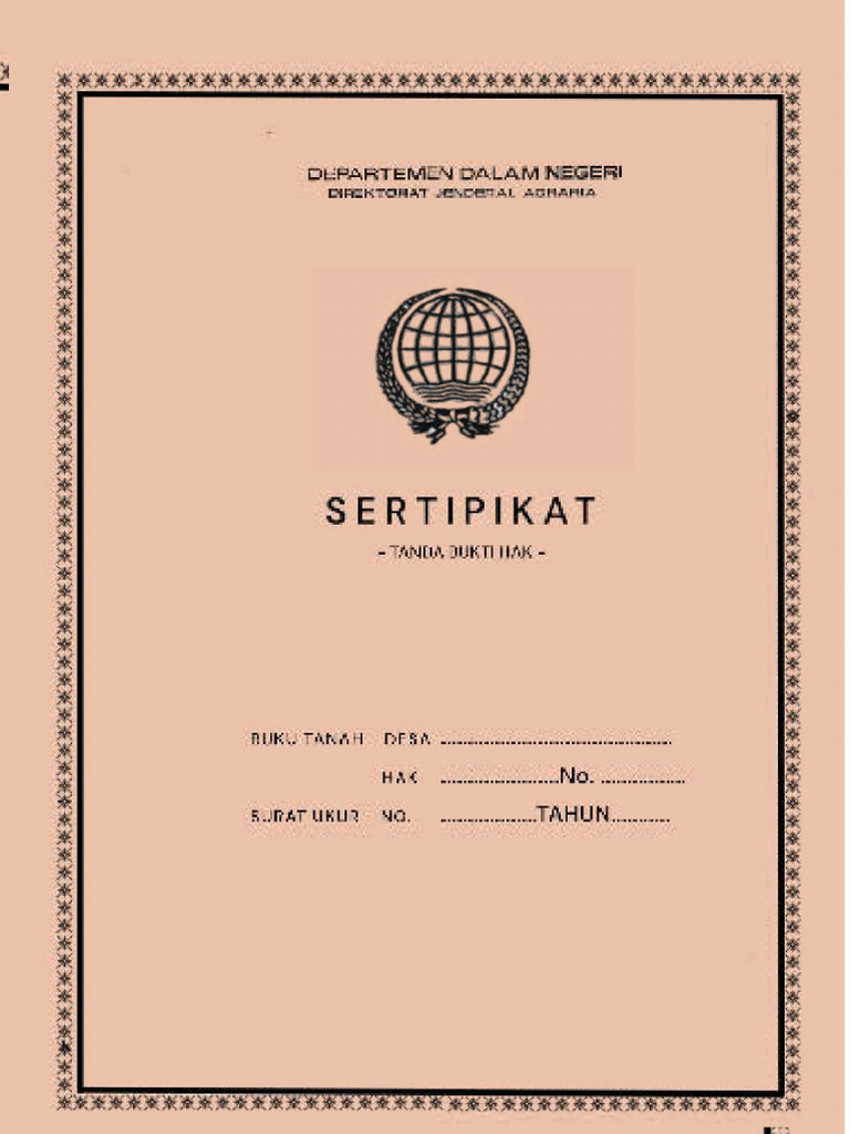 Buku Tanah 1973 Blangko | PDF