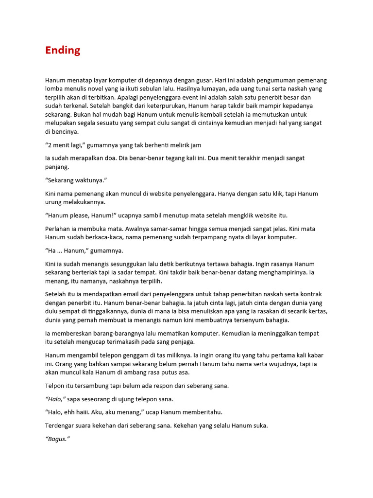 Firdayani - Tgs Membuat Ending | PDF