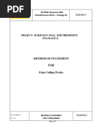 WORKS METHOD STATEMENT Ceiling Works | PDF | Ceiling | Wall