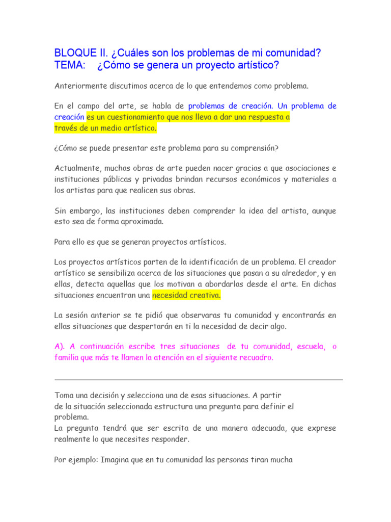 MELANIE VALENTINA DZUL IBARRA - Proyecto Artistico | PDF