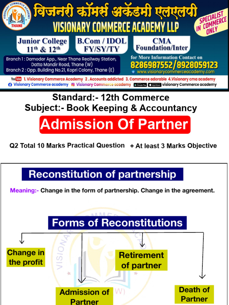 Admission of Partner Notes | PDF