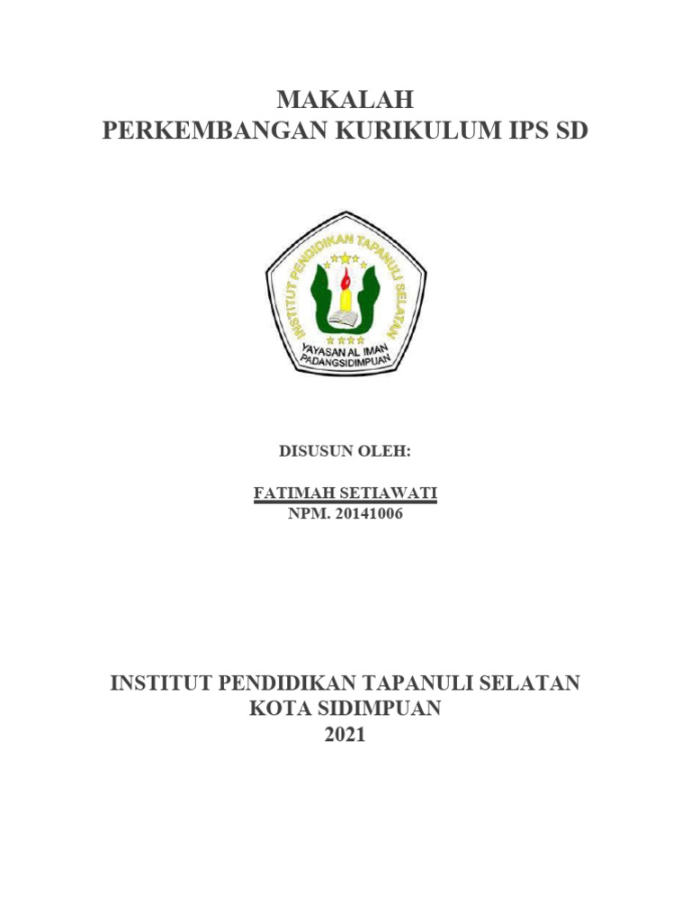 Makalah Perkembangan Kurikulum Ips SD | PDF
