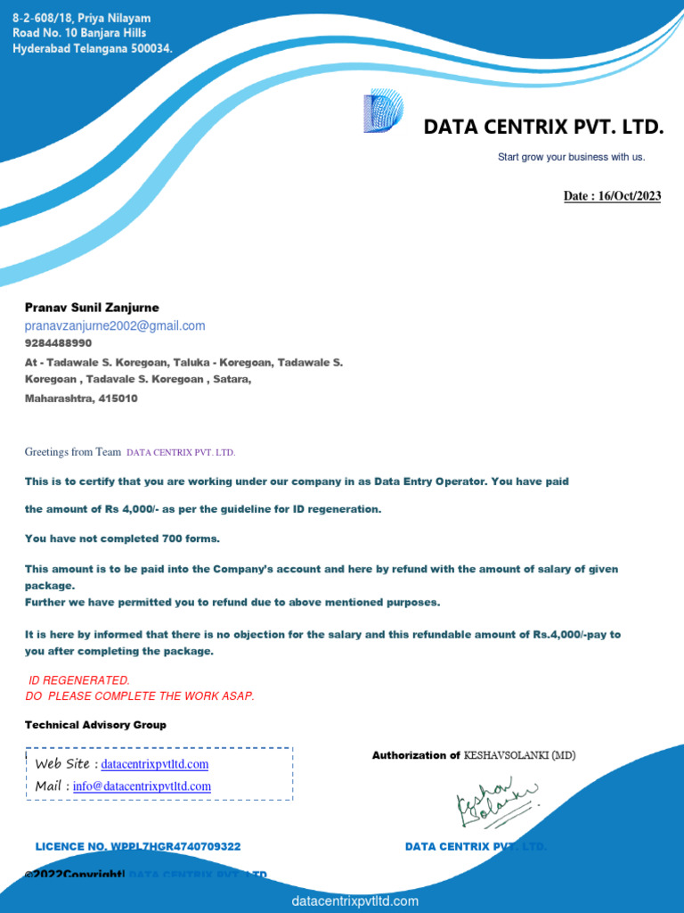 Pranav Sunil. Zanjurne | PDF | Business