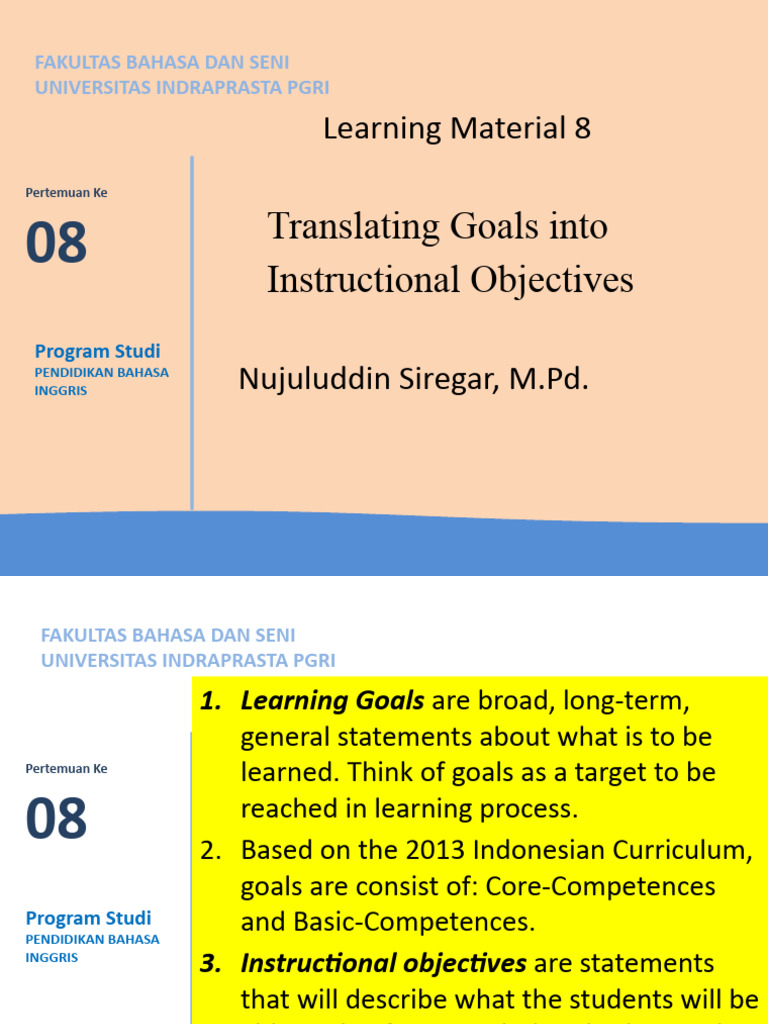 Curriculum and Material Development PPT 8 Curmadev Sem. Gasal 21-22 | PDF