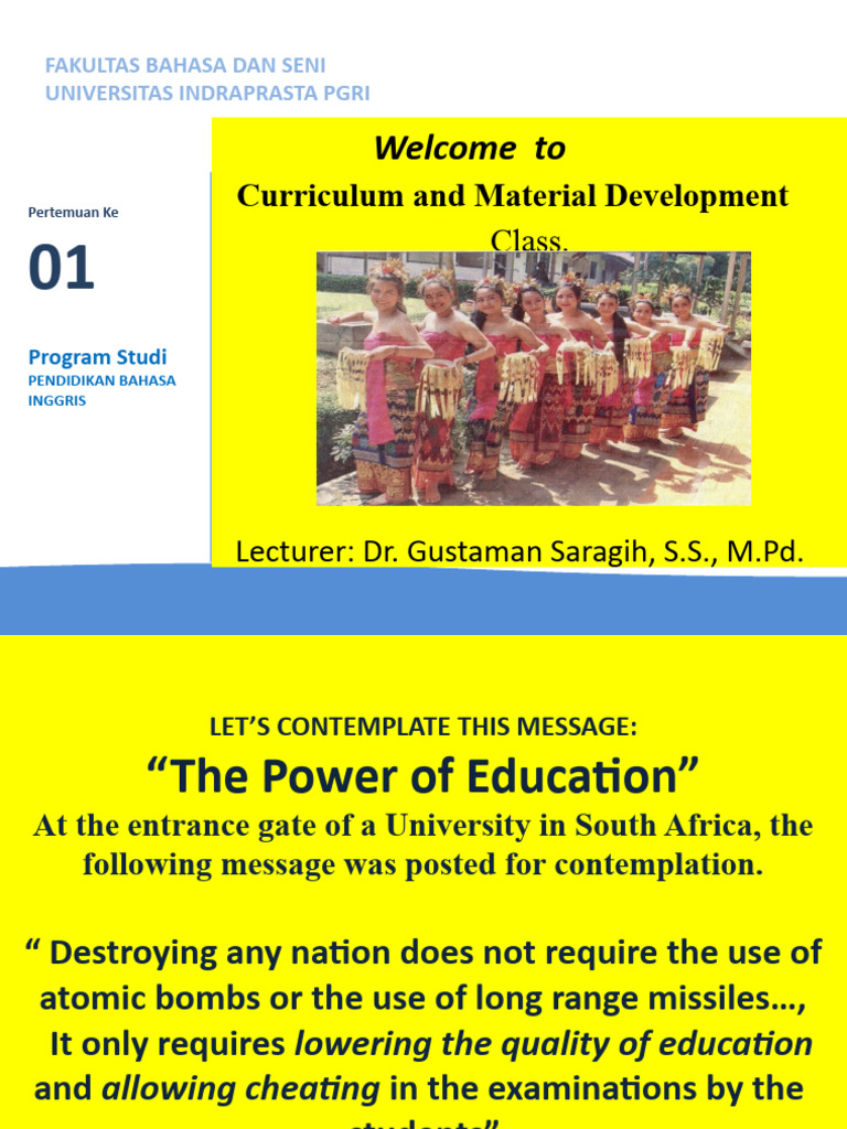 Curriculum and Material Development PPT 1 Curmadev Sem. Gasal 21-22 ...