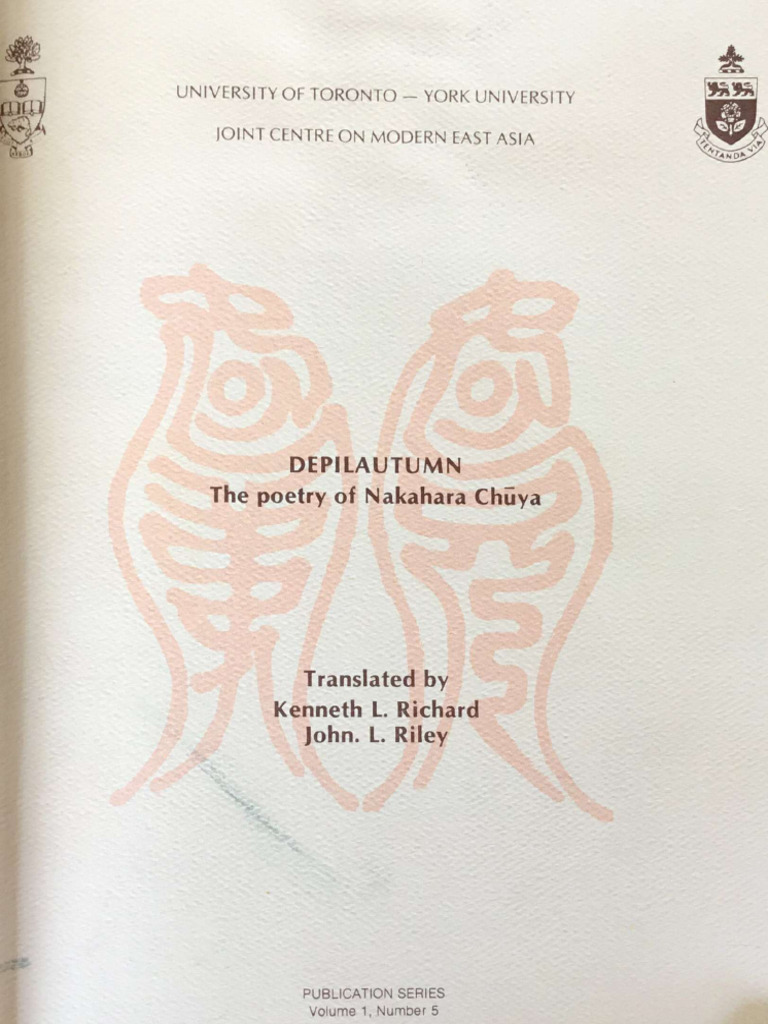 Nakahara Chuuya - Depilautumn - The Poems of Nakahara ChÅ Ya | PDF