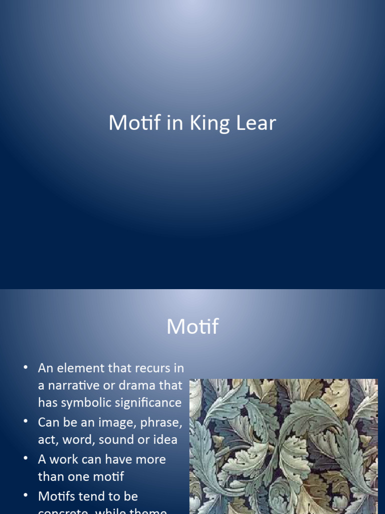 Motif in King Lear | PDF