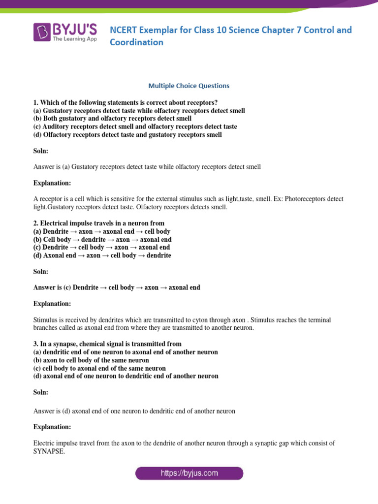 NCERT Exemplar Solution Class 10 Science Chapter 7 | Download Free PDF ...