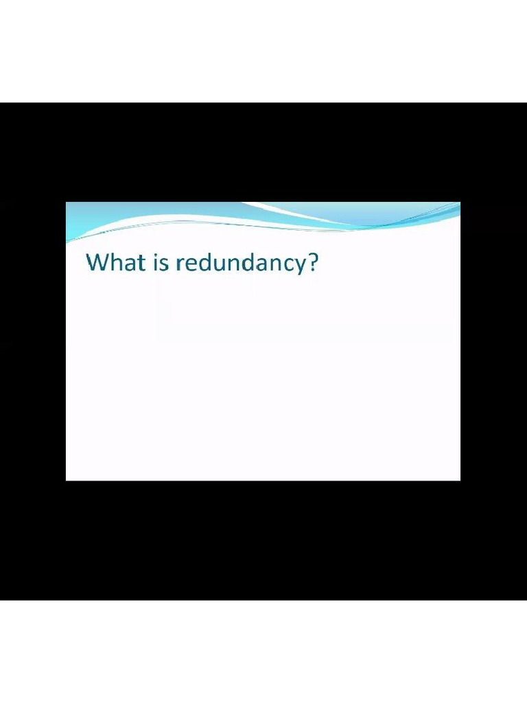 Redundancy | PDF