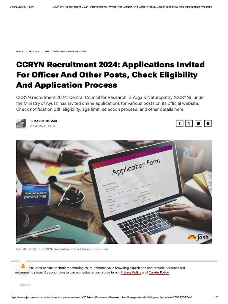 CCRYN Recruitment 2024: Apply Now | PDF | Recruitment