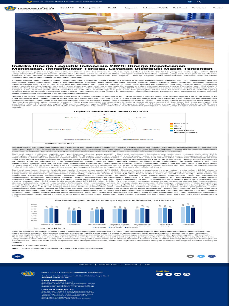 Direktorat Jenderal Anggaran Dan LPI 2023 | PDF