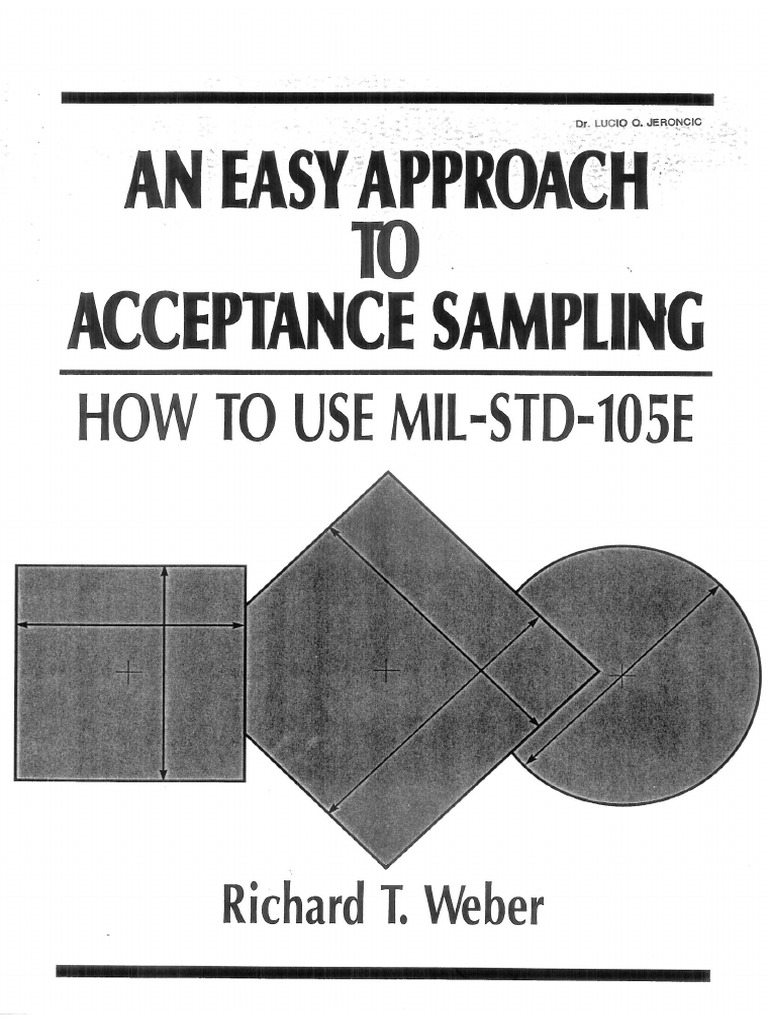 An Easy Approach To Acceptance Sampling - How To Use MIL-STD-105E - R ...