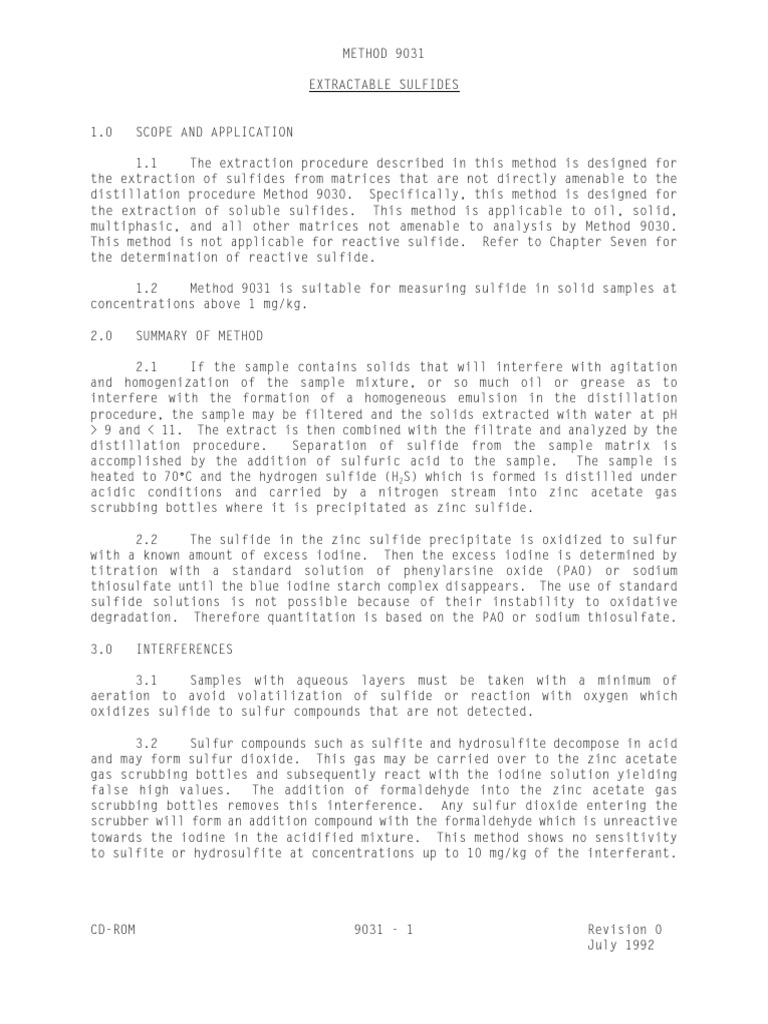 9031 Sulfide | PDF | Mixture | Applied And Interdisciplinary Physics