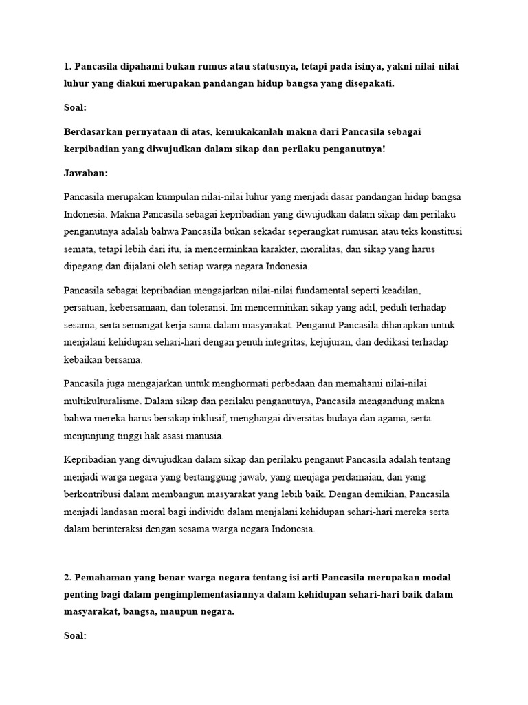 TMK 2 - Pendidikan Kewarganegaraan MKWU4109 | PDF