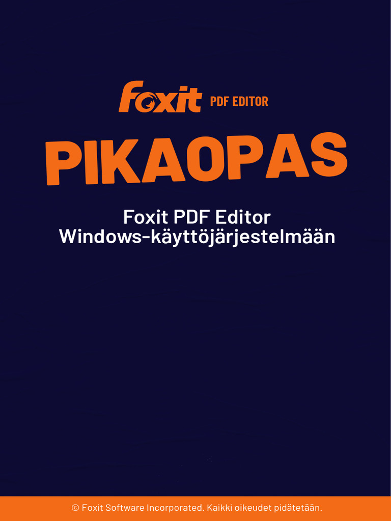 Foxit PDF Editor - Quick Guide | PDF