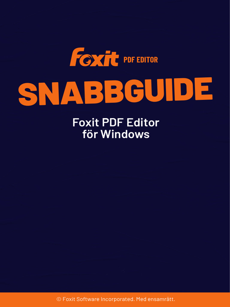 Foxit PDF Editor - Quick Guide | PDF