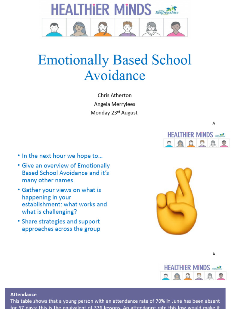 Attendance Matters EBSA For Healthier Minds | PDF | Psychological ...