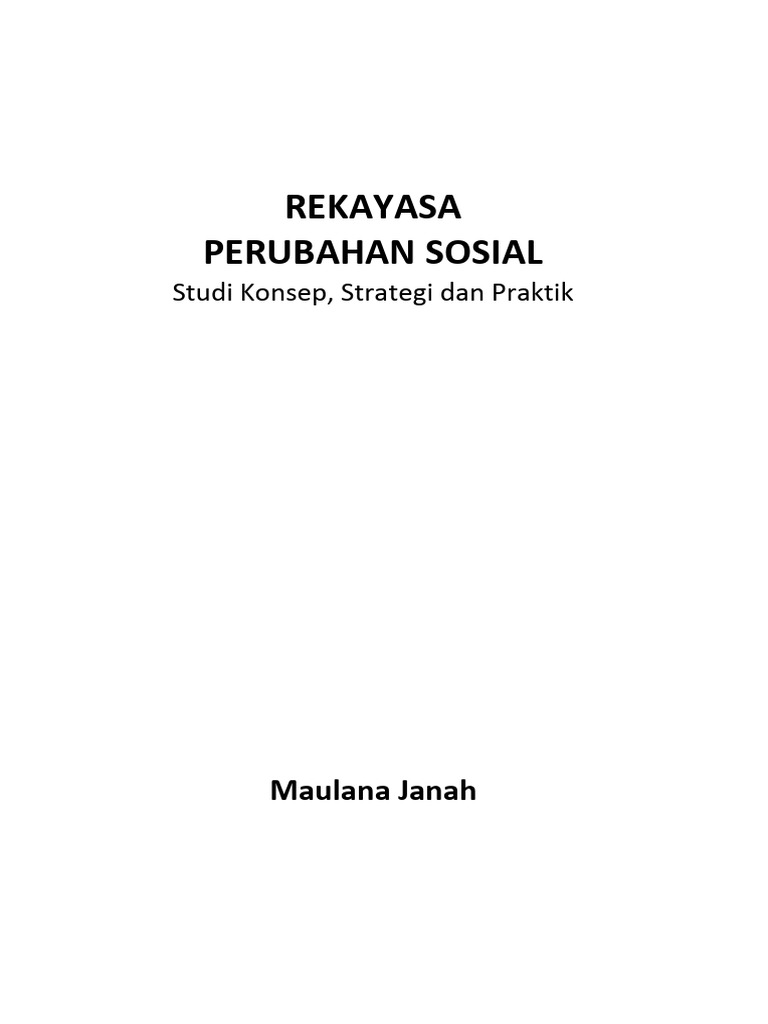 Rekayasa Perubahan Sosial | PDF