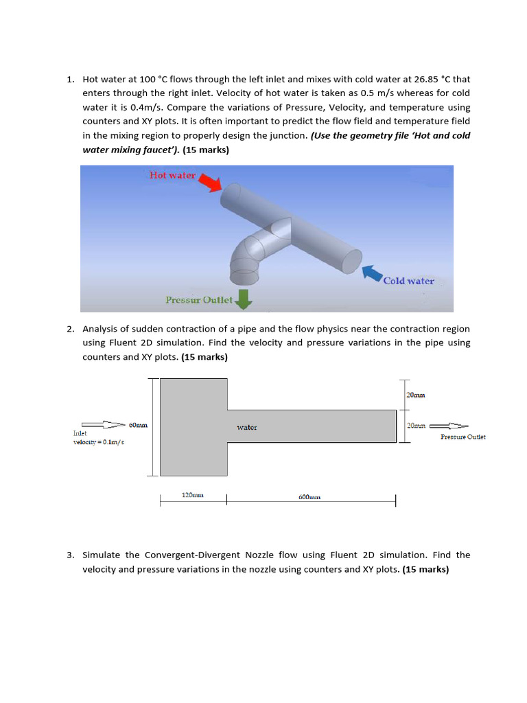 Fluid Flow Simulations in Fluent 2D | PDF | Gas Technologies | Chemical ...