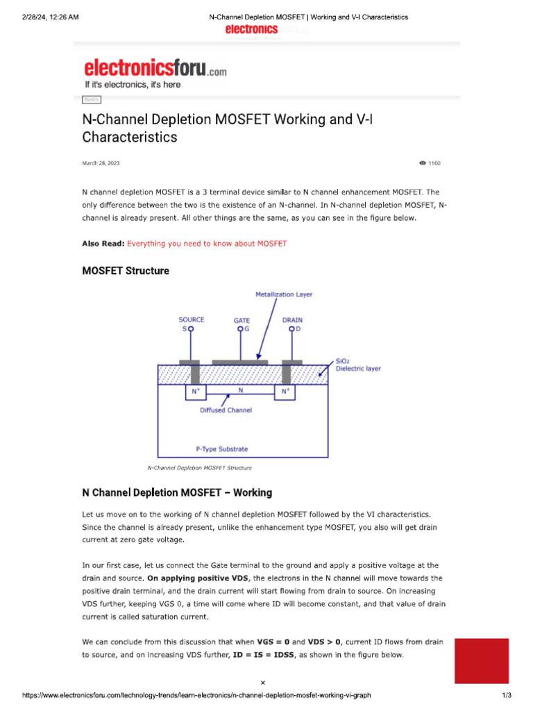 N Channel de Mosfet | PDF