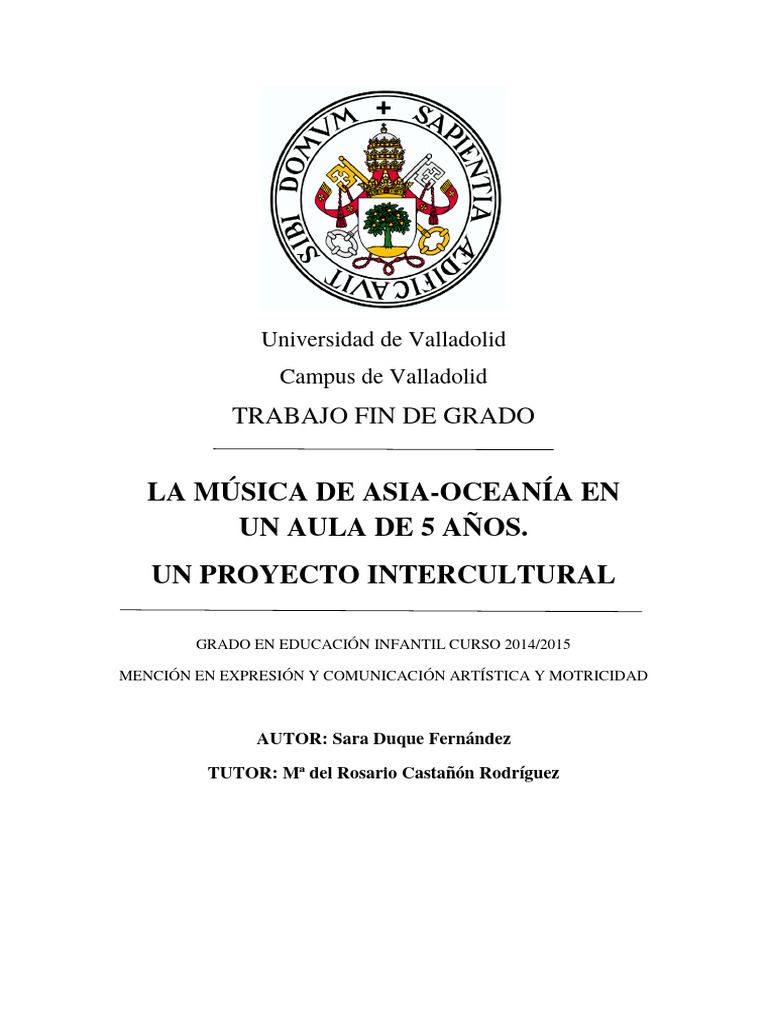 TFG G1413 | PDF | Plan de estudios | Educación de la primera infancia