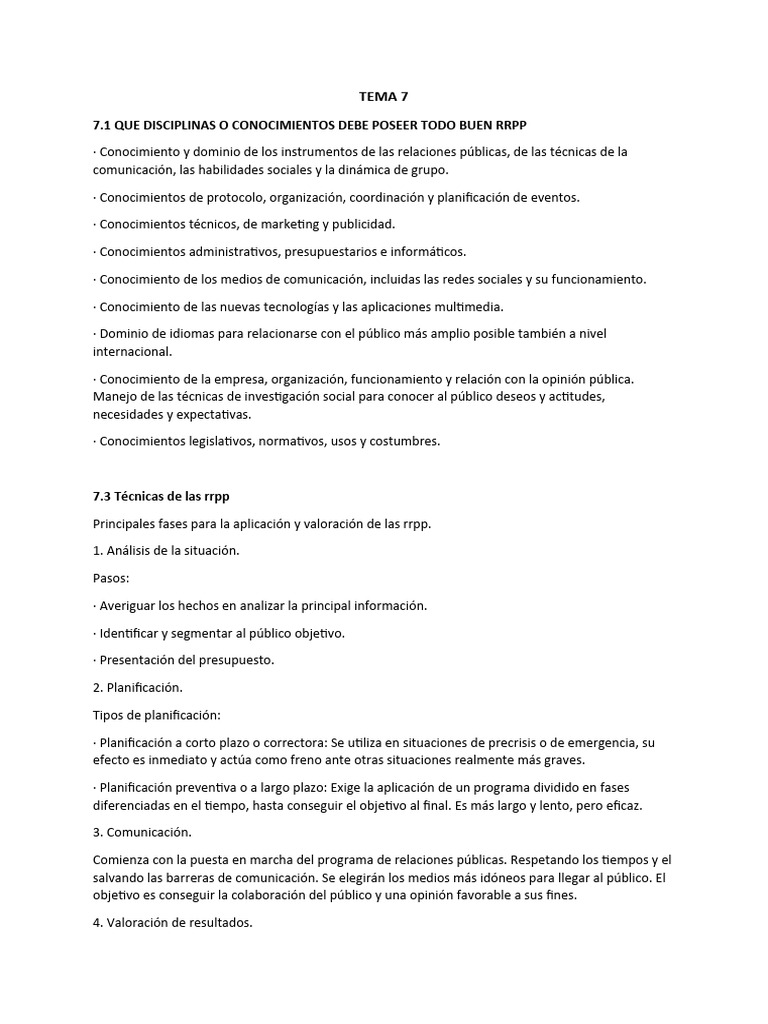 Tema 7 protocolo empresarial | PDF | Business | Planificación