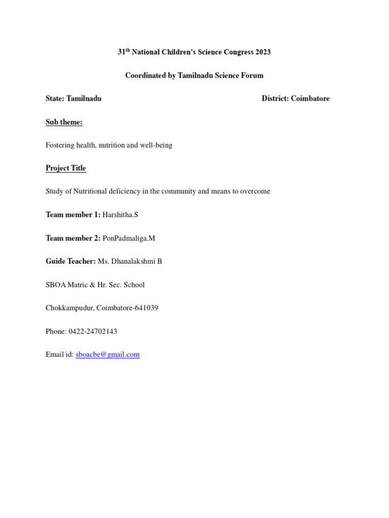 NCSC Project | PDF | Nutrients | Food Energy