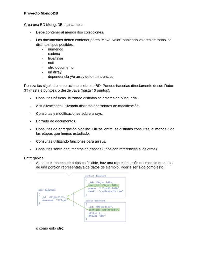 Proyecto MongoDB | PDF | Arte