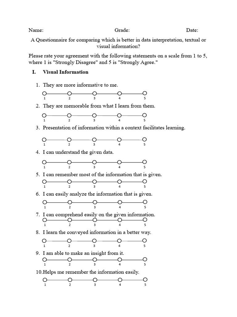 Questionnaire Semantic Scale | PDF