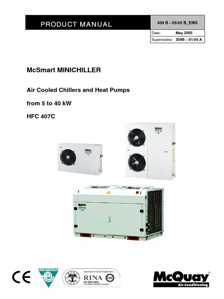 McQuay M4AC 020-150CR Technical Manual Eng | PDF | Heat Exchanger ...