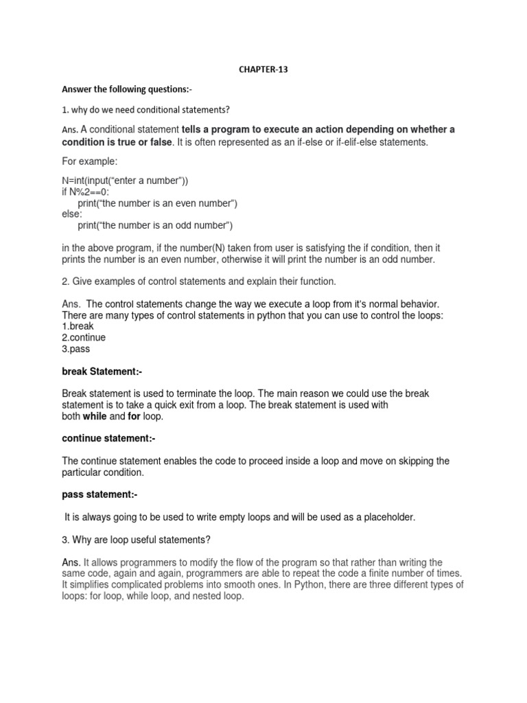 Python Loops and Conditionals Guide | PDF | Teaching Methods ...