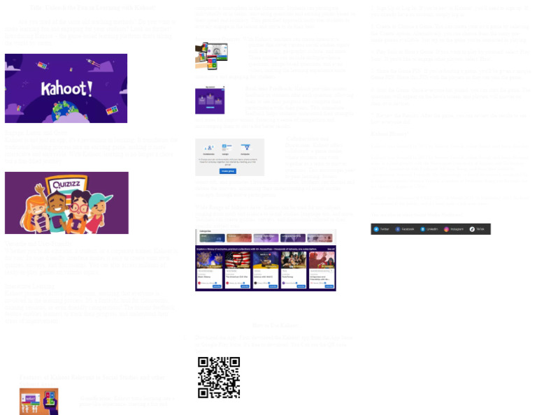 Kahoot Outline | PDF