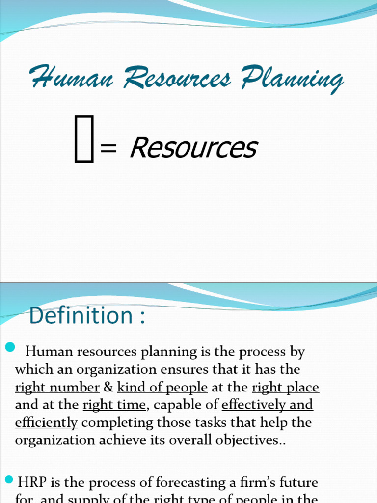 Human Resource Planning | PDF | Human Resources | Human Resource Management