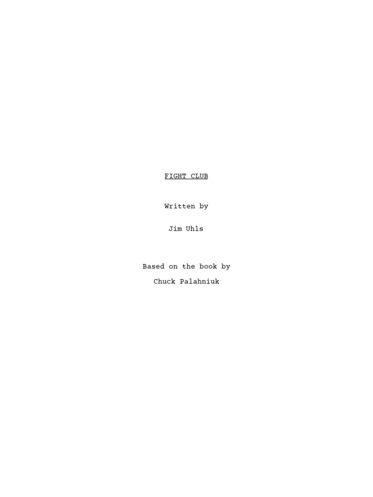 Fight Club 2000 | PDF | Young Adult