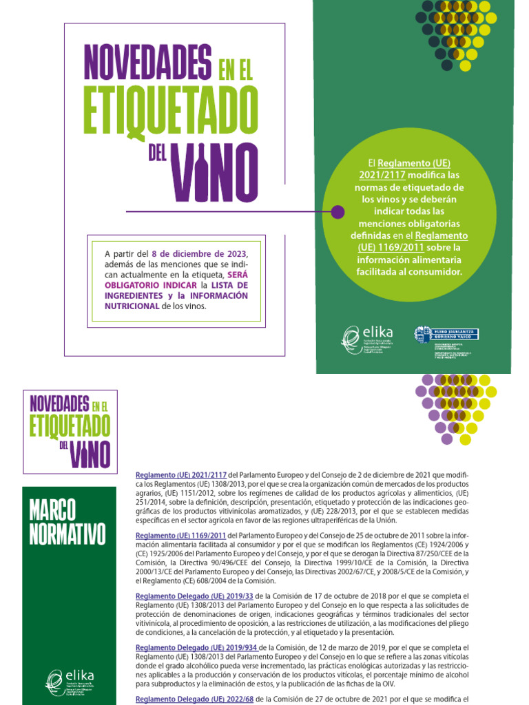 Folleto - Novedades Etiquetado VINO 1 | PDF