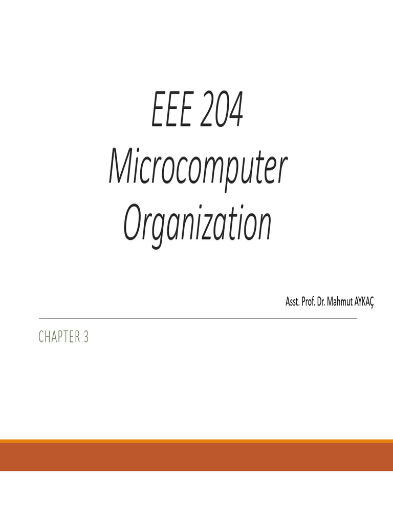 EEE 204 - Lecture3 - Microcomputer Organization | PDF